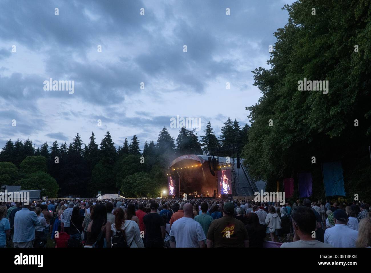 Thetford, UK, 20 June, 2026. Snow Patrol in concert. Pictured left to ...