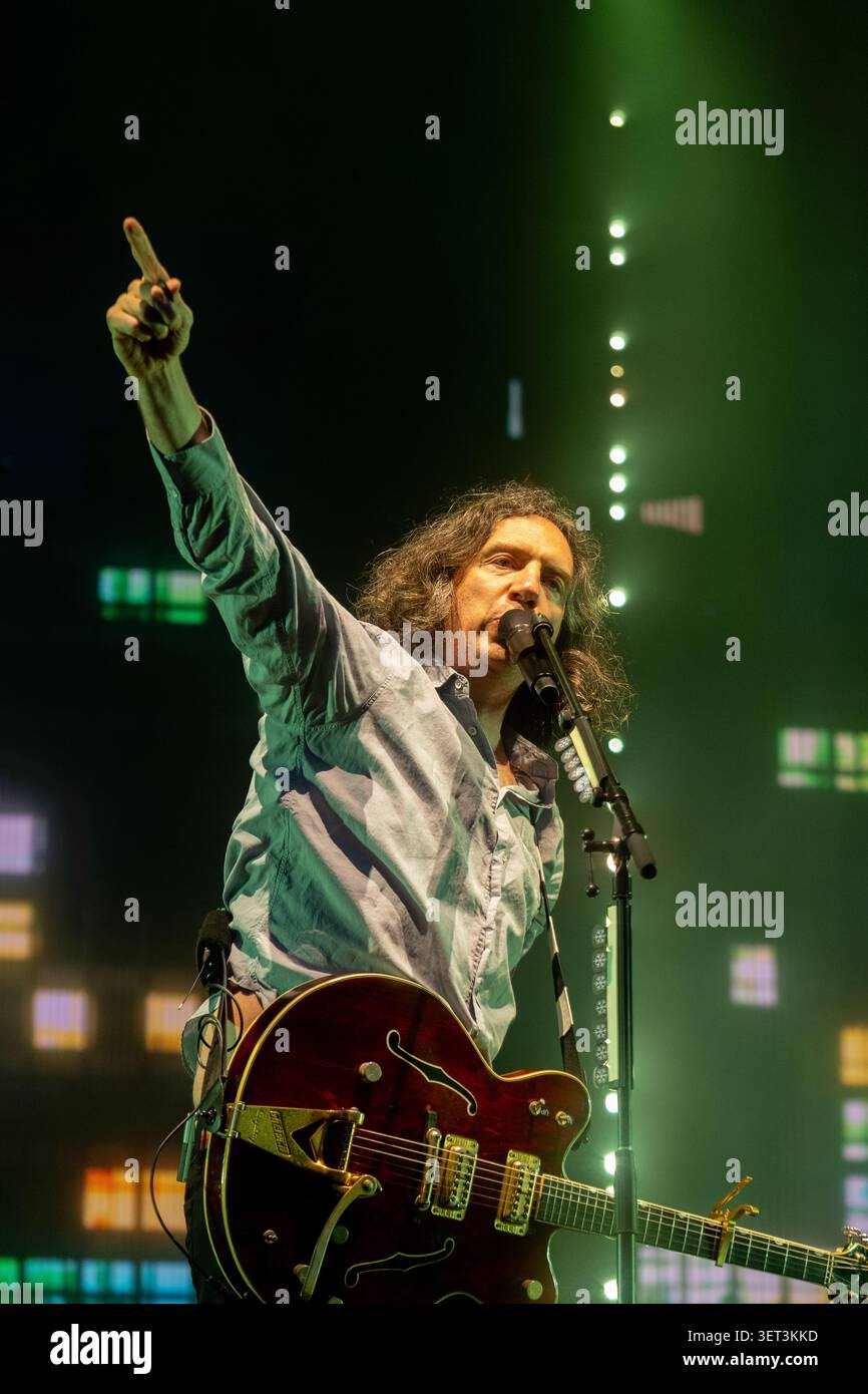 Thetford, UK, 20 June, 2026. Snow Patrol in concert. Pictured left to ...