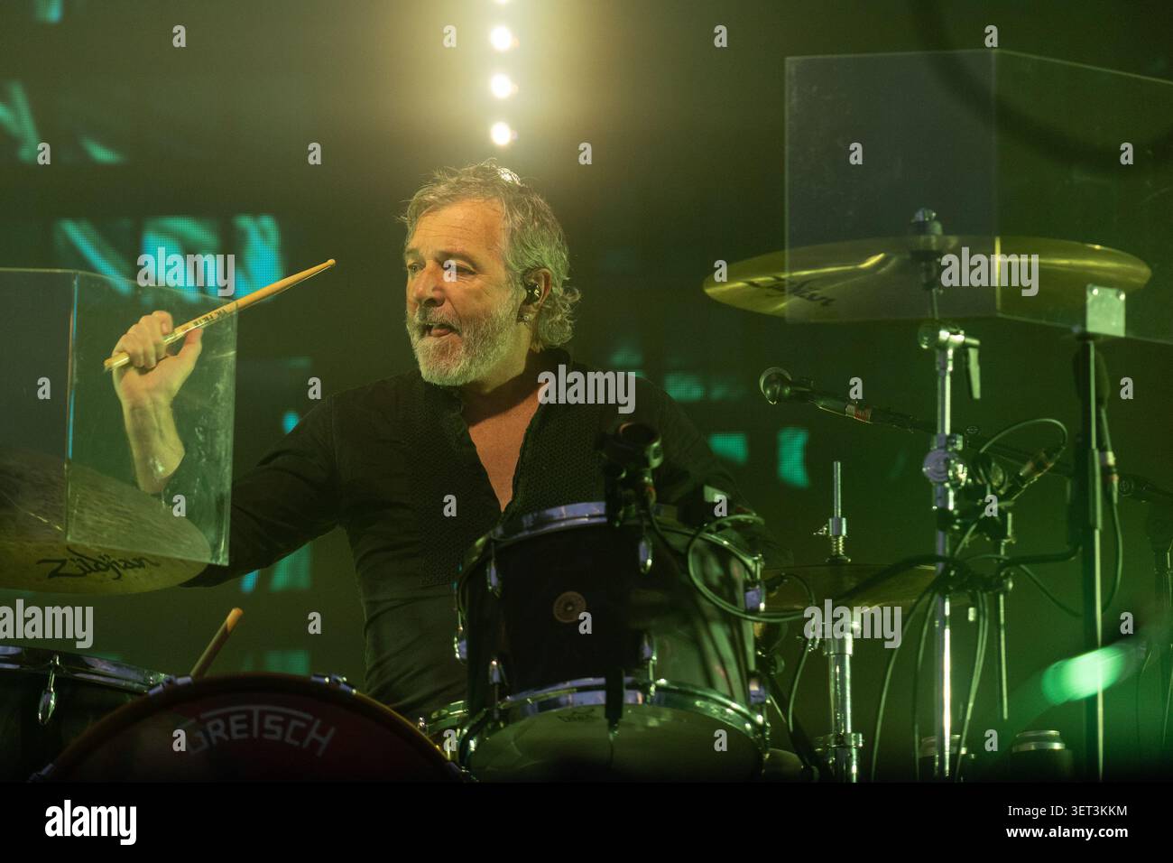 Thetford, UK, 20 June, 2026. Snow Patrol in concert. Pictured left to ...