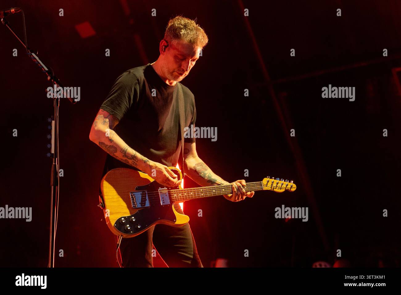 Thetford, UK, 20 June, 2026. Snow Patrol in concert. Pictured left to ...