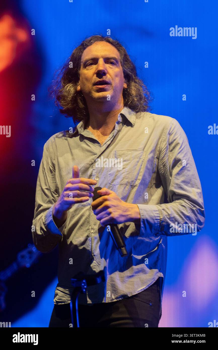 Thetford, UK, 20 June, 2026. Snow Patrol in concert. Pictured left to ...