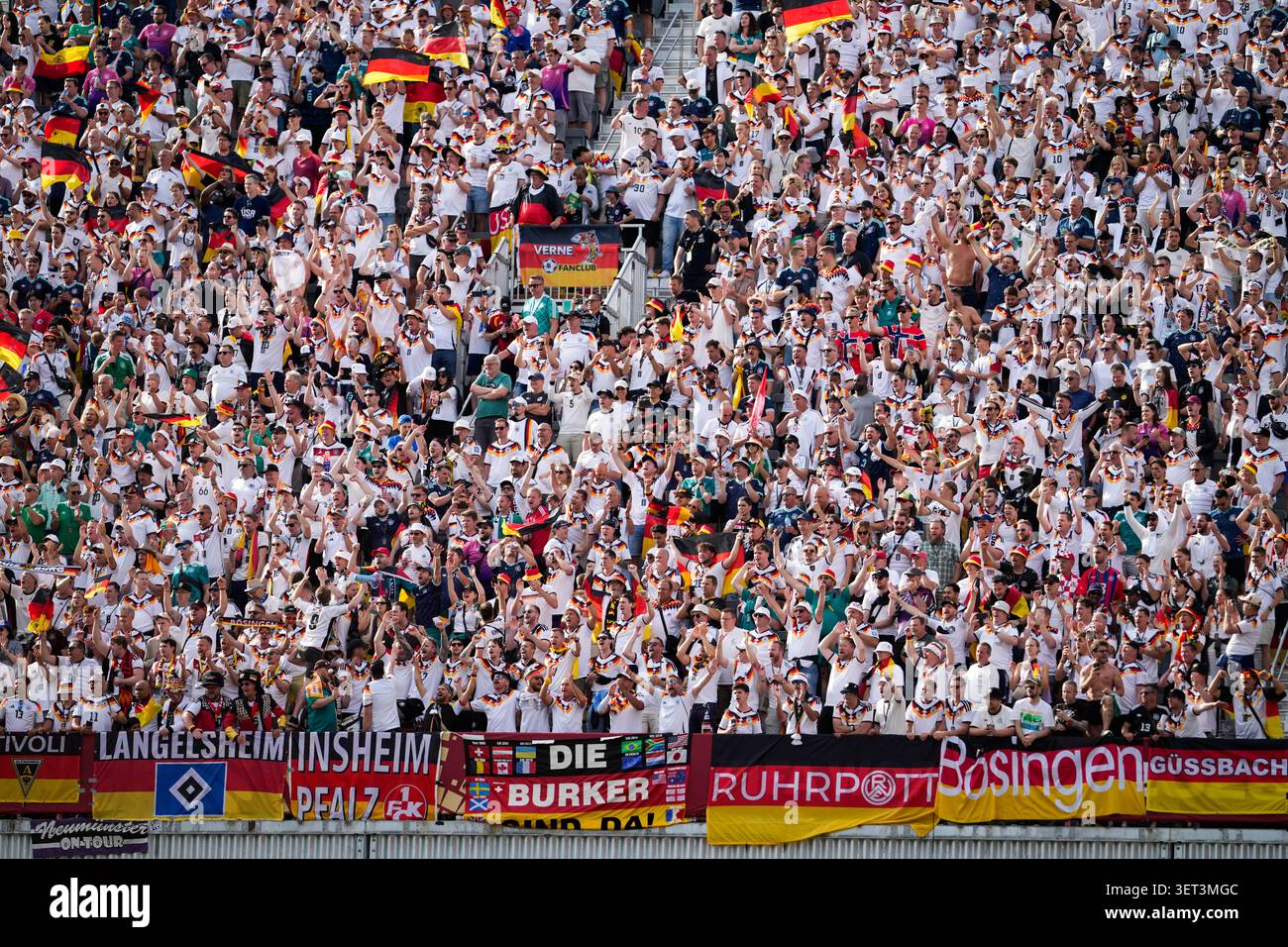 Germany fans cheer a goal over Ivory Coast during a FIFA World Cup ...