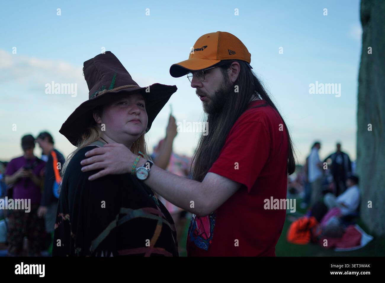 Revelers gather at the ancient stone circle Stonehenge to celebrate the ...