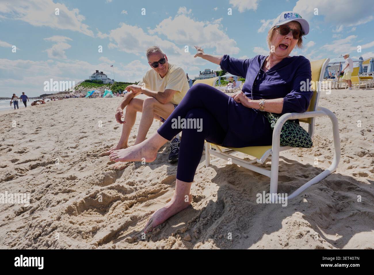 Audrey and John Curtis of Mansfield, Conn., enjoy a beach day a short ...