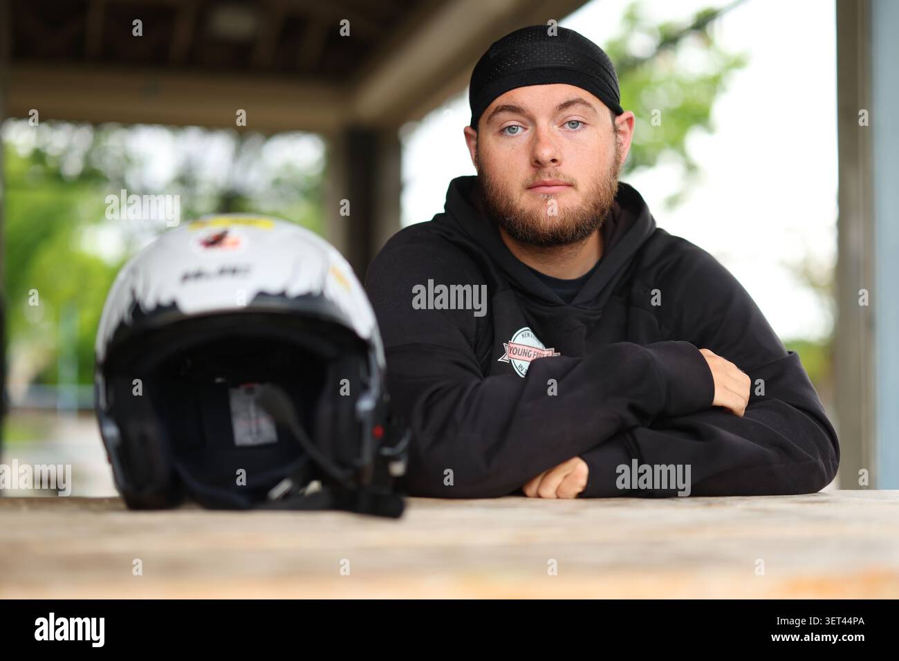 Caden Skelton poses for a photo at a park in Sherwood Park, Alta., on ...
