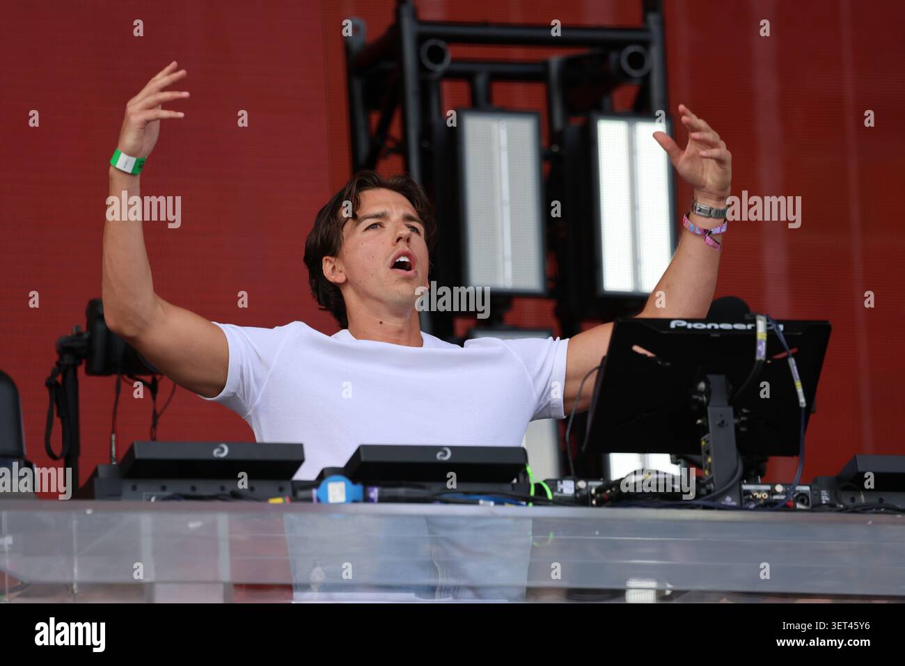 Manchester, UK, 20 June, 2026. DJ and producer Josh Baker on stage at ...