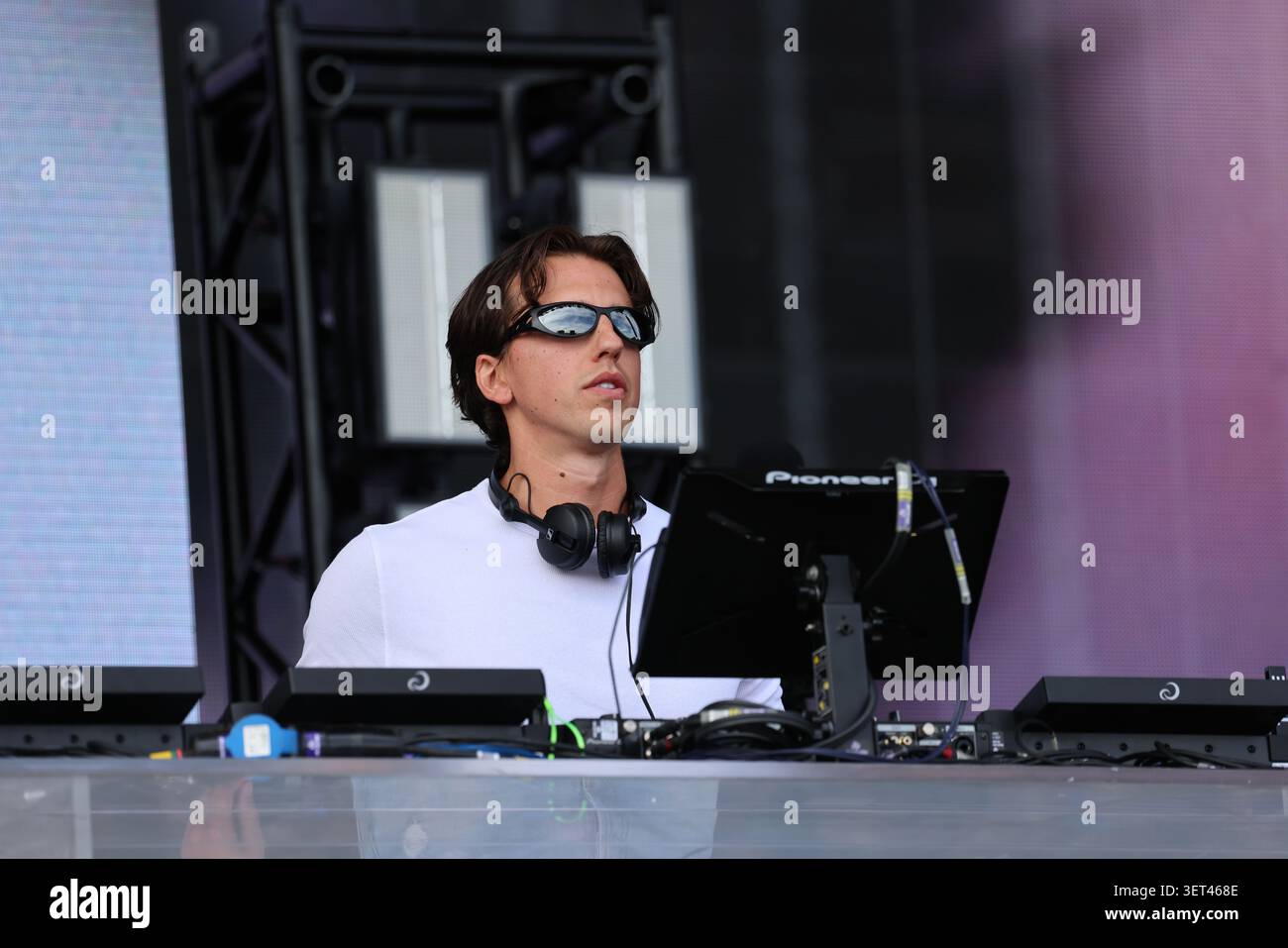 Manchester, UK, 20 June, 2026. DJ and producer Josh Baker on stage at ...