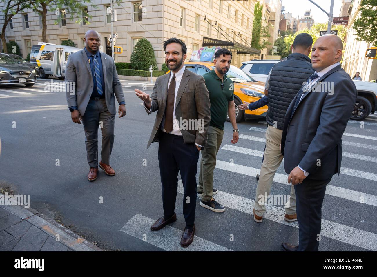 New York City Mayor Zohran Mamdani speaks to media after casting his ...