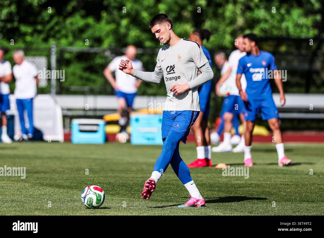 Robin RISSER of France during a training session, the French national ...