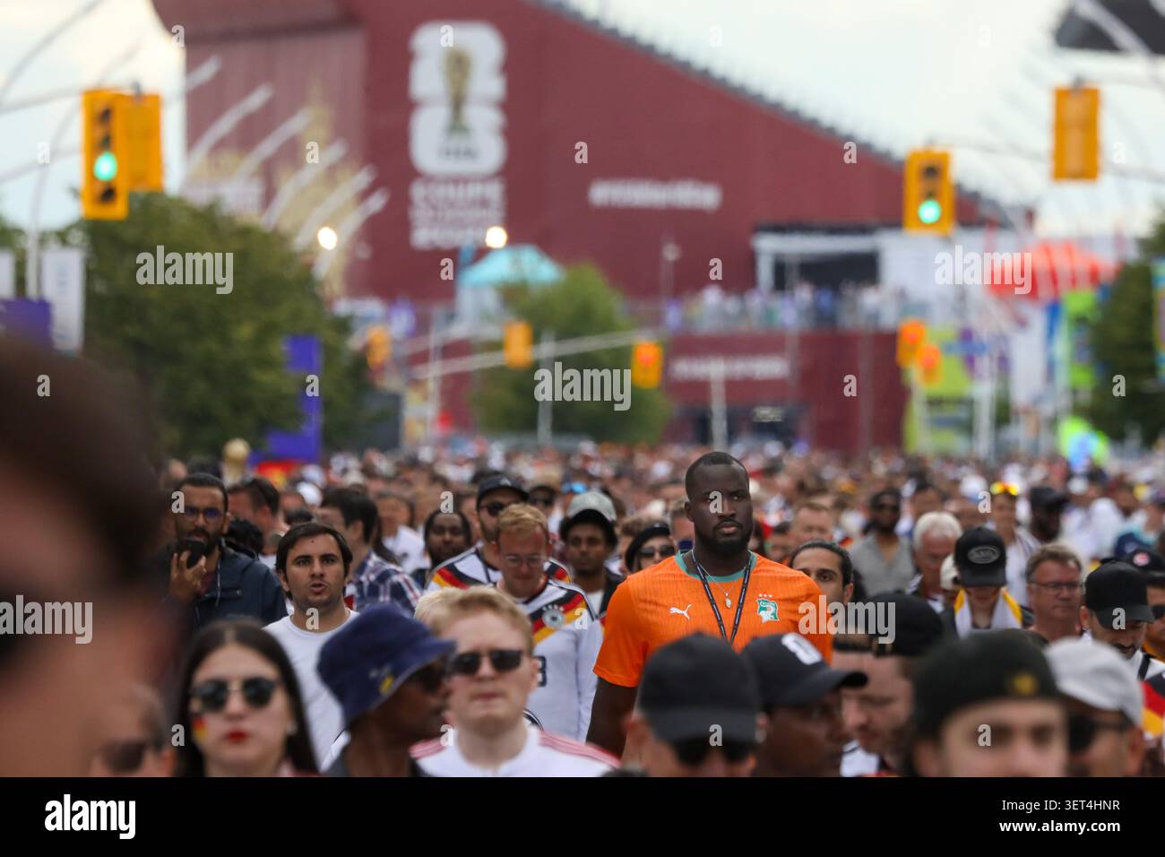 Toronto, Canada. 20 June, 2026. Ivory Coast fans depart Toronto Stadium ...
