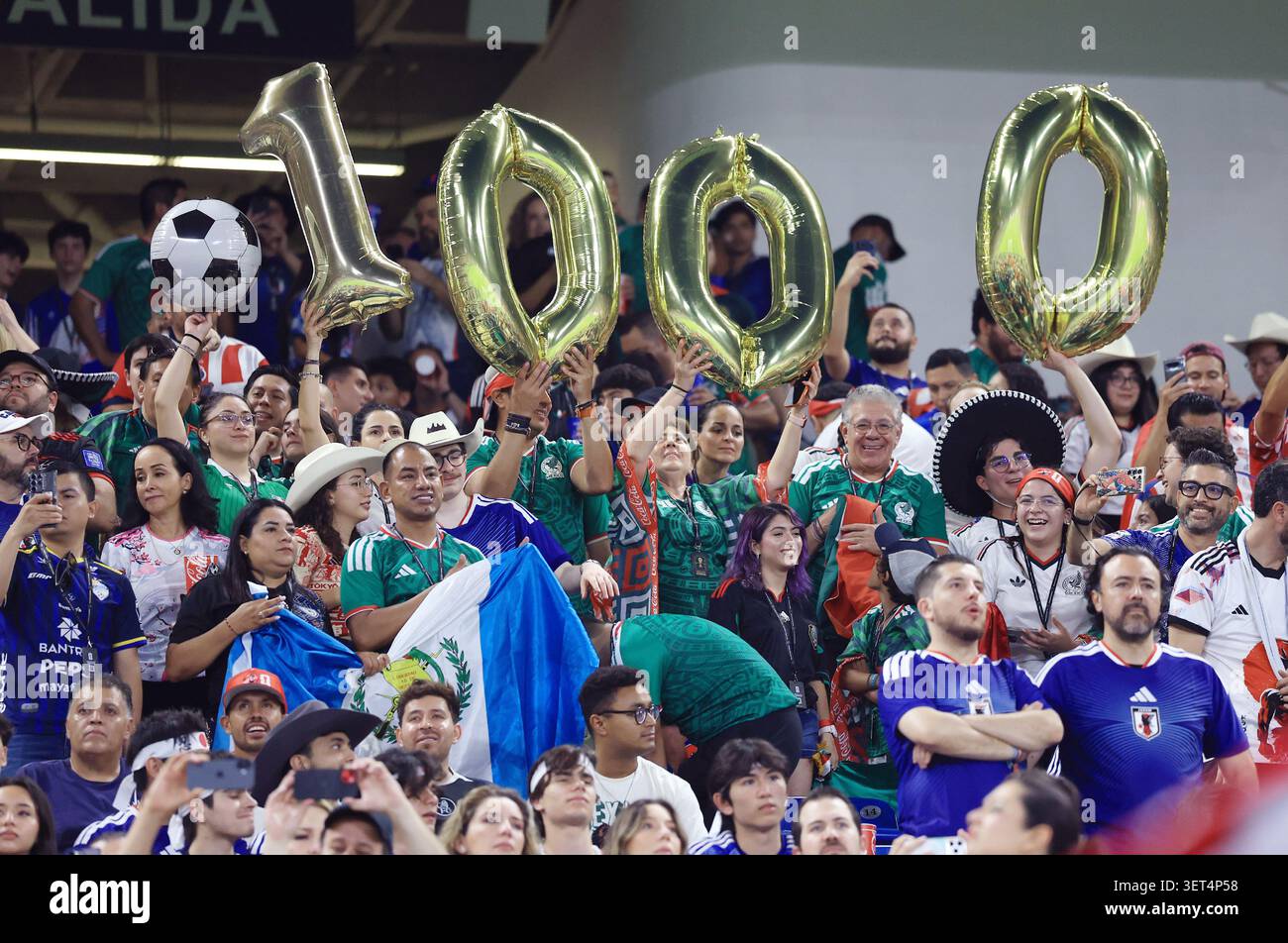 Spectators celebrate the 1000th World Cup match prior to 2026 FIFA ...