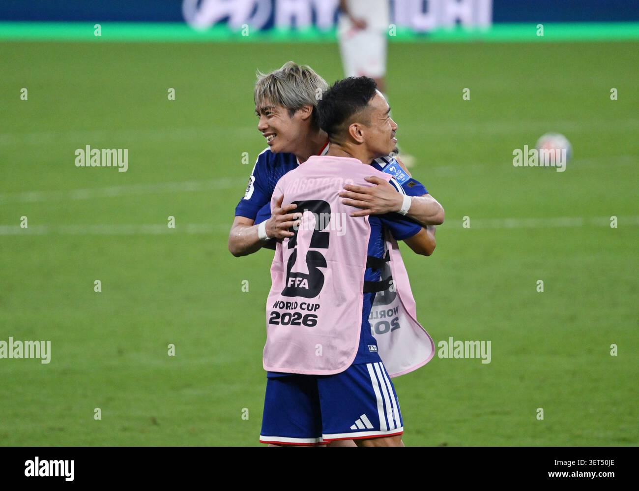 Junya Ito (14) of Japan reacts after scoring in the second half of 2026 ...