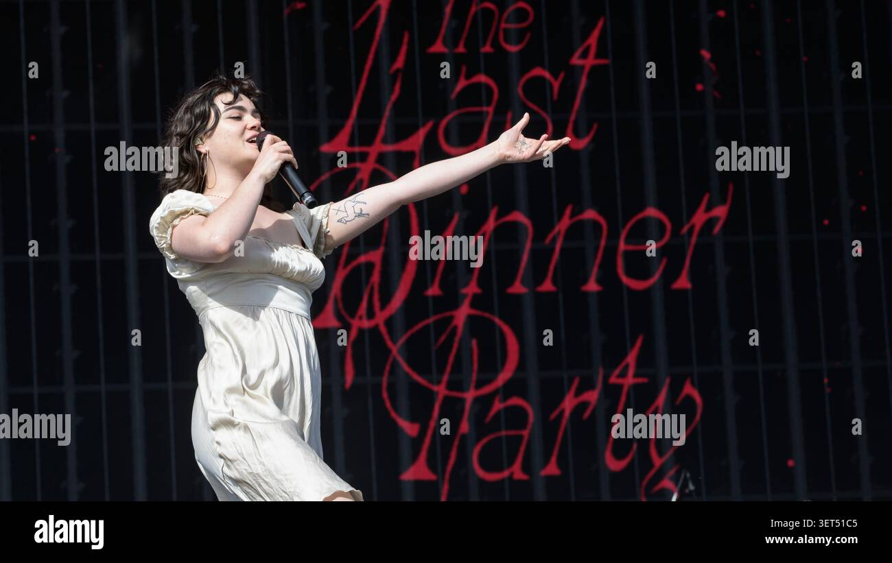 Glasgow, UK. 20th June, 2026. Abigail Morris of The Last Dinner Party ...