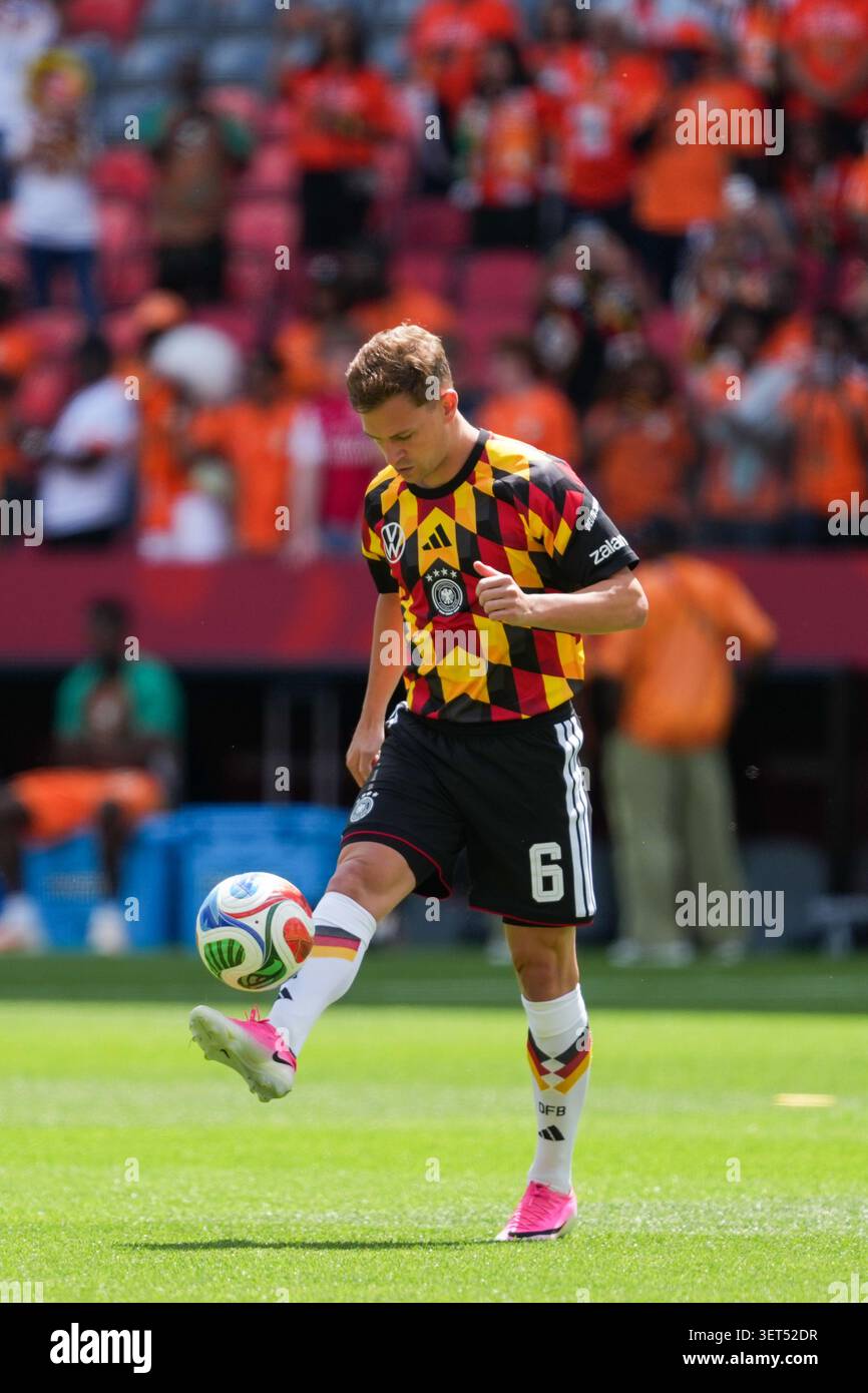 Joshua Kimmich #06 of Germany warming up during the 2026 FIFA World Cup ...