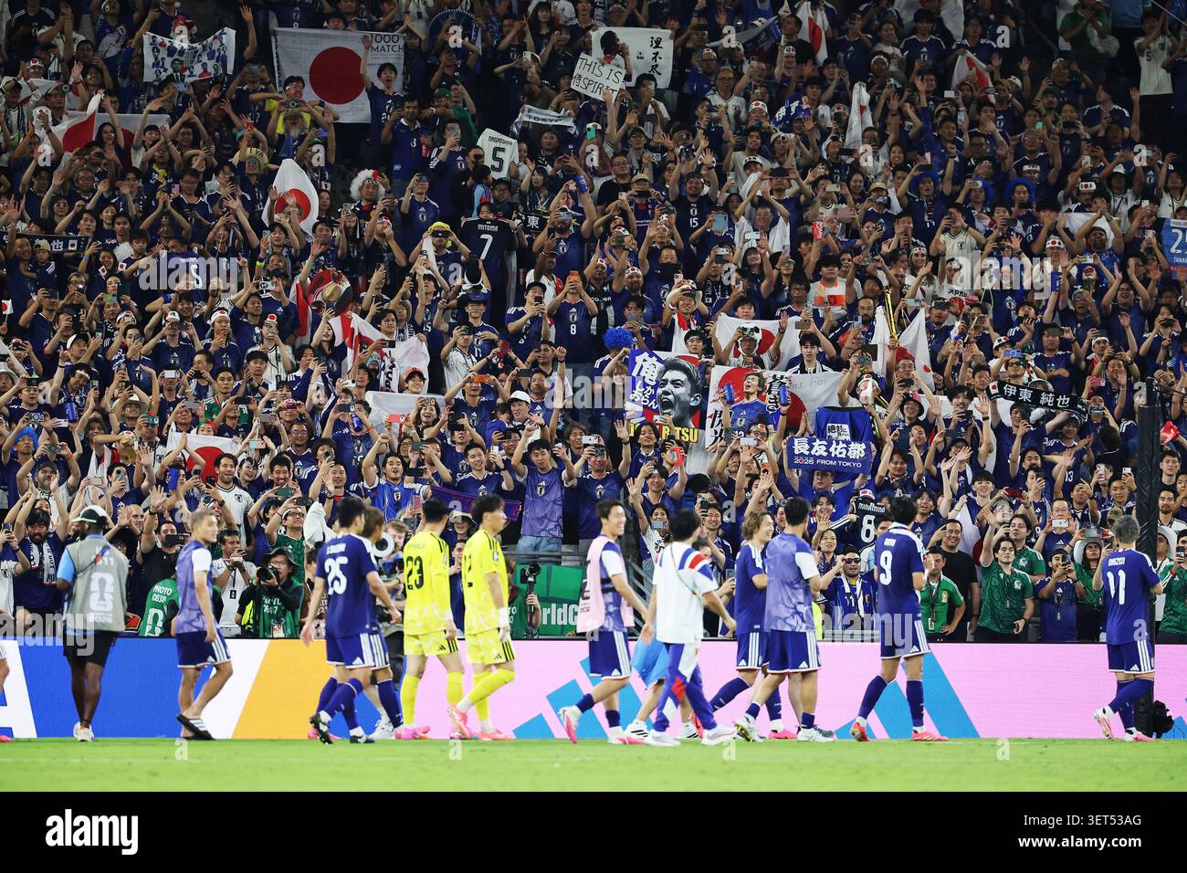 Members of Japan national team are celebrated after winning 2026 FIFA ...