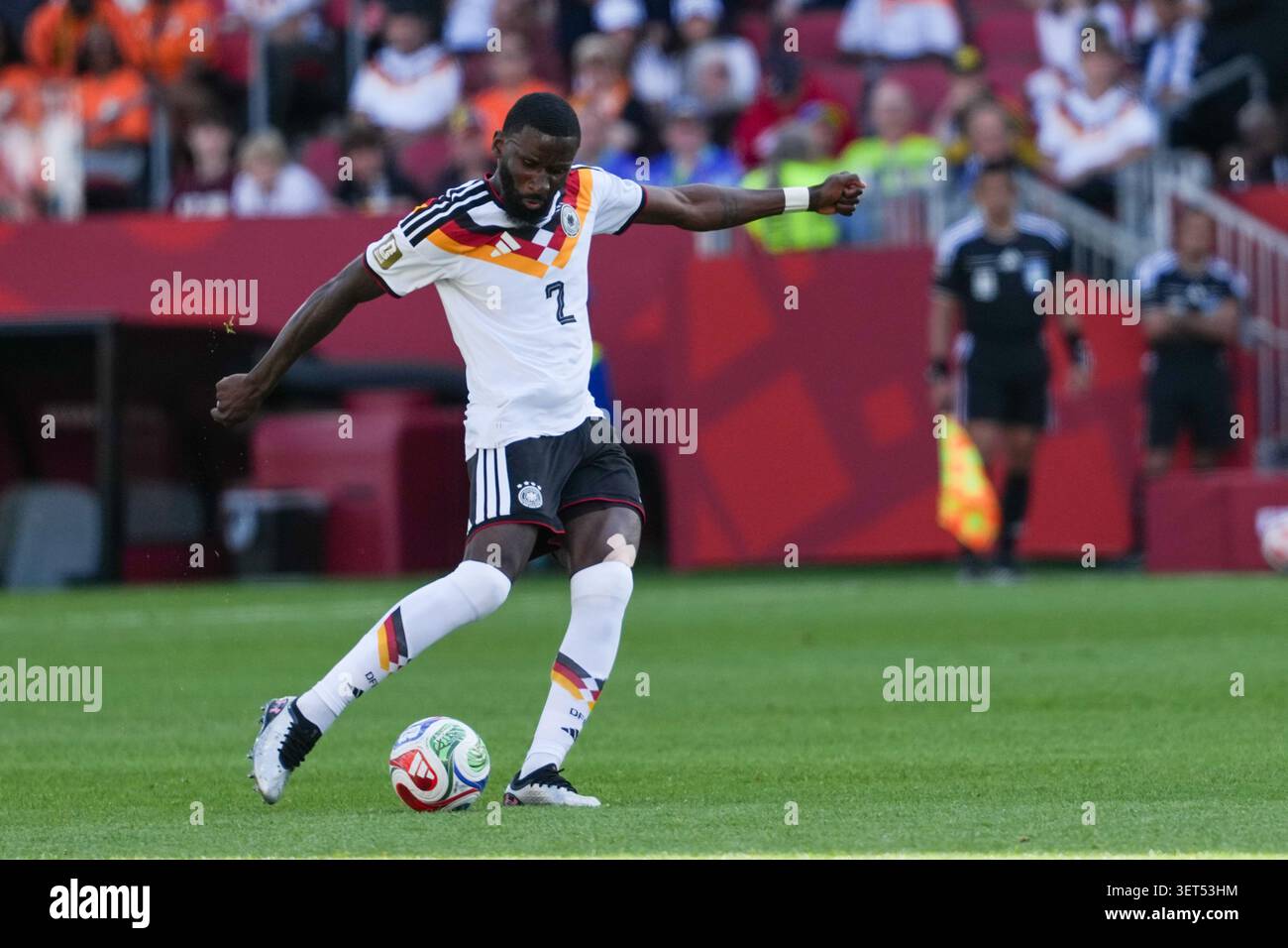 Antonio Ruediger #02 of Germany kick the ball during the 2026 FIFA ...