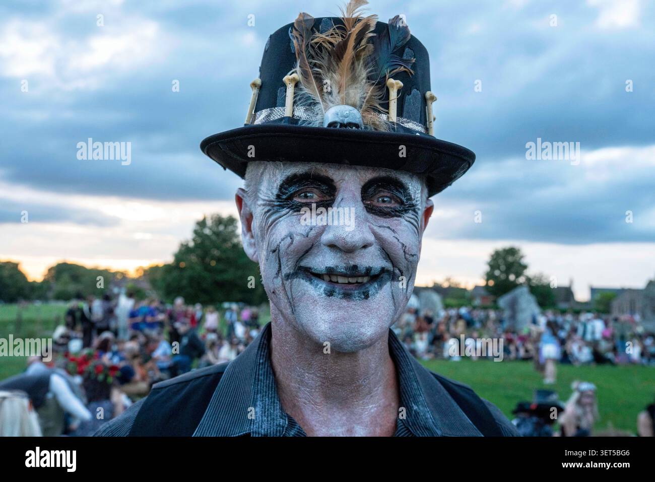 Avebury, Wilstshire, UK, 2026 - Thousands of people gatgher at Avebury ...