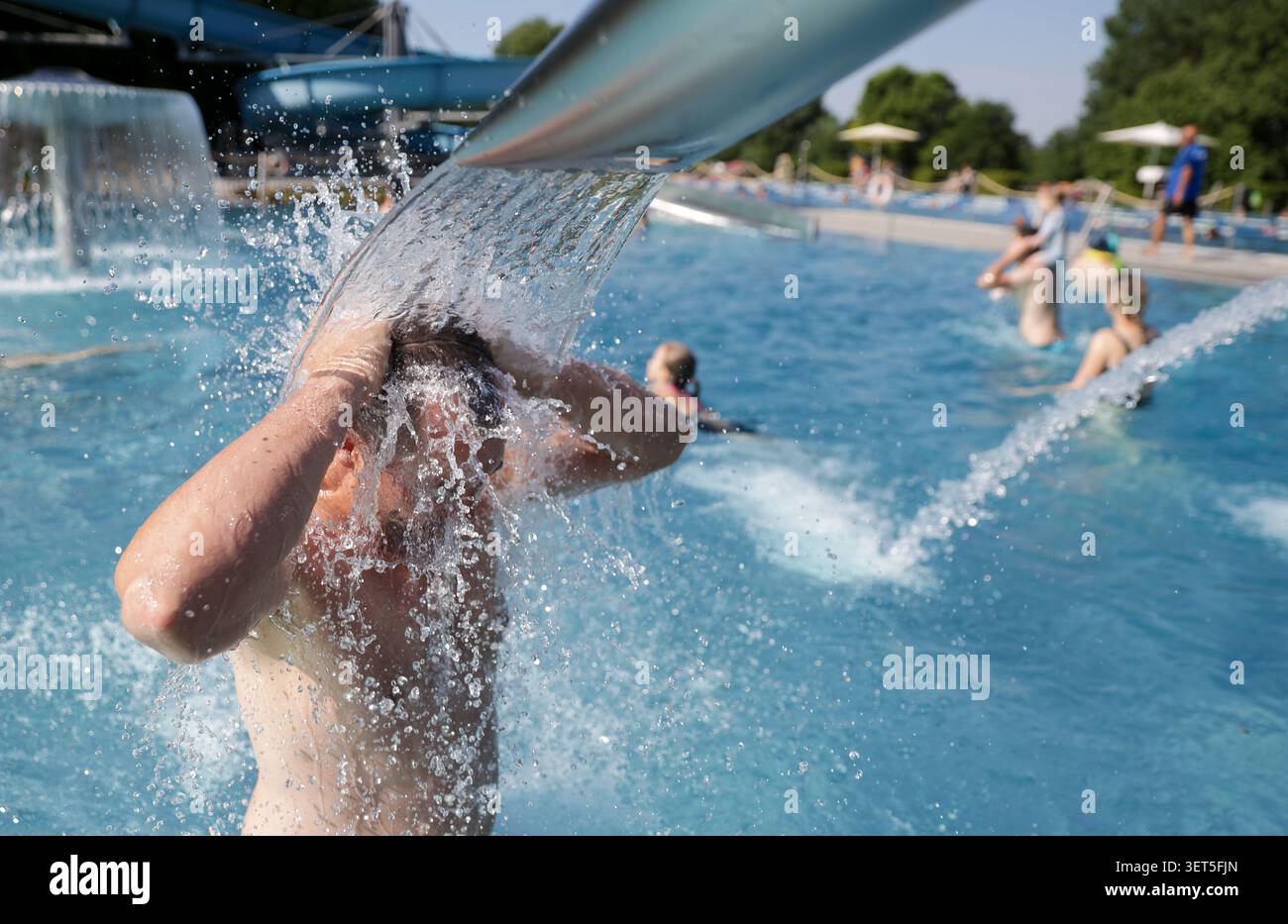 21 June 2026, Baden-Württemberg, Sigmaringen: A man is standing under a ...