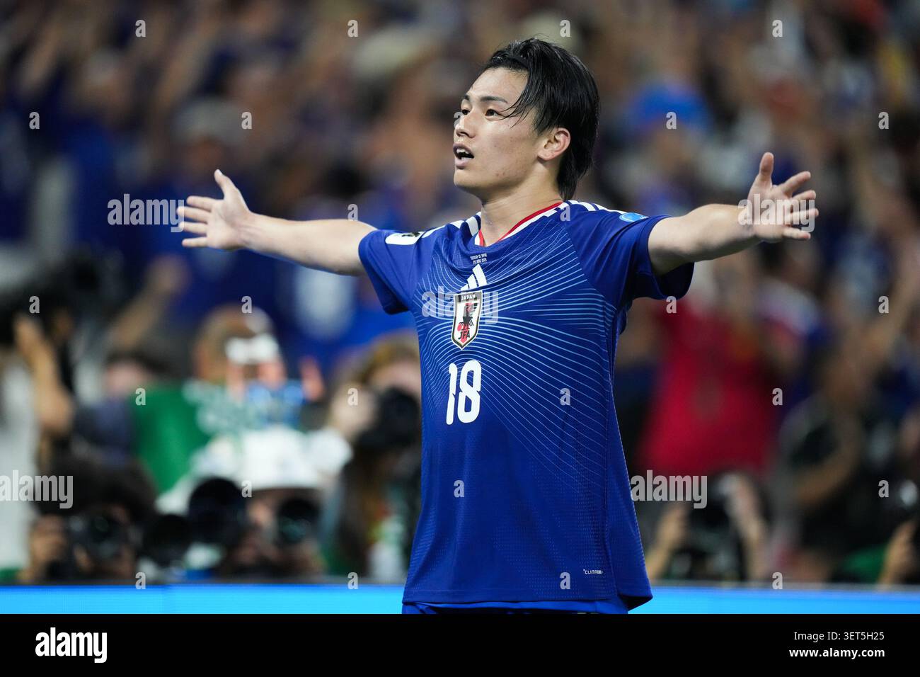 Ayase Ueda of Japan celebrate after scores during the FIFA World Cup ...