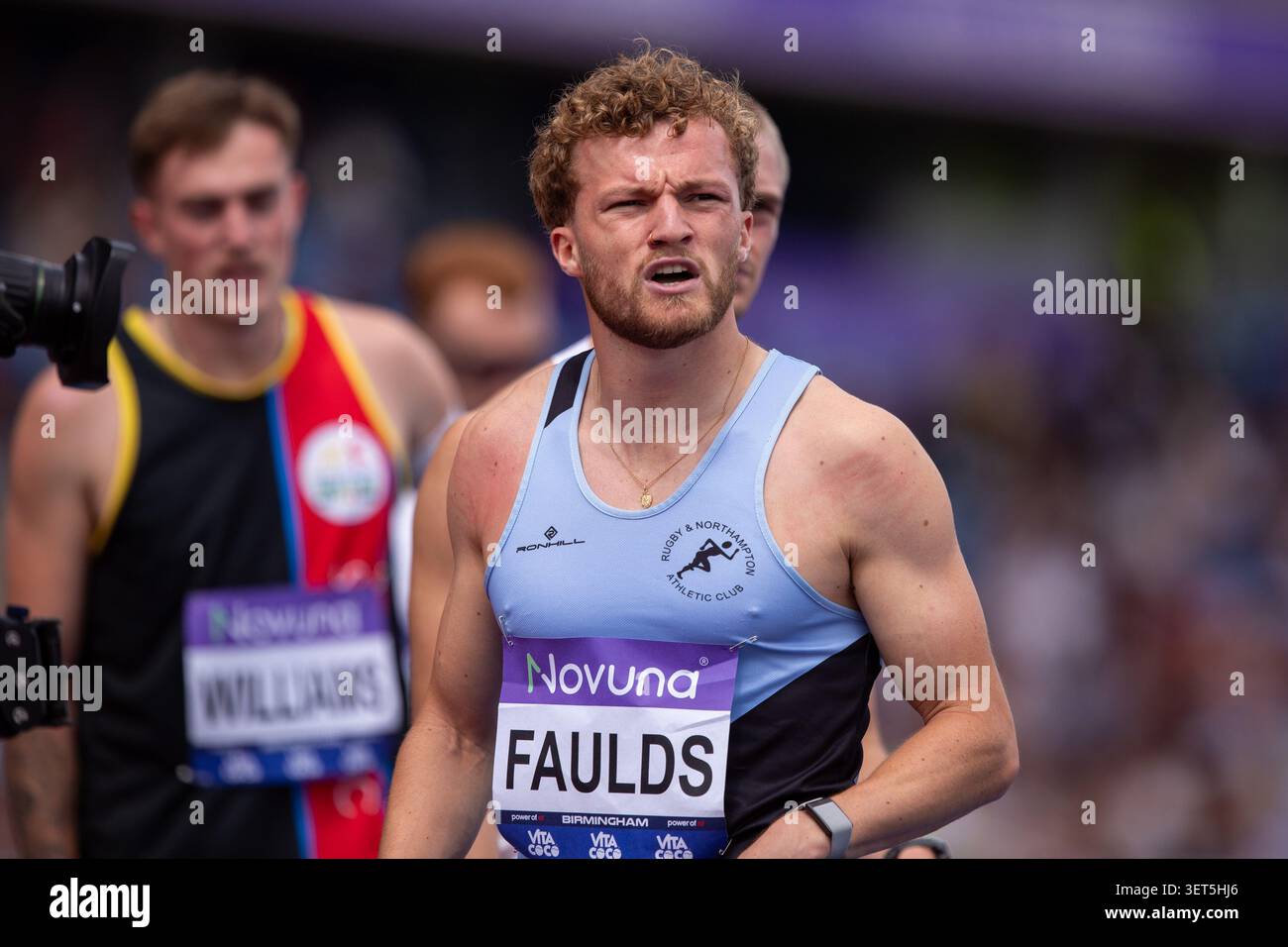 Headshot of Josh Faulds after the Mens 400m Hurdles heats at the UK ...