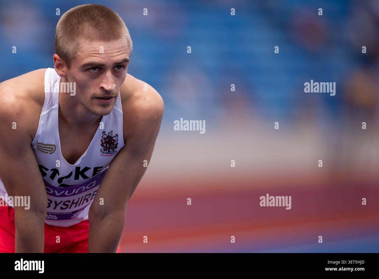 Headshot of Seamus Debryshire after the Mens 400m Hurdles heats at the ...