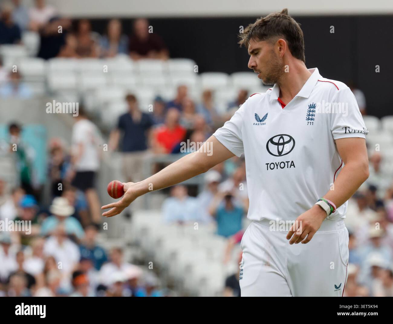 London, ENGLAND - England's Josh Tongue (Nottinghamshire) in action ...