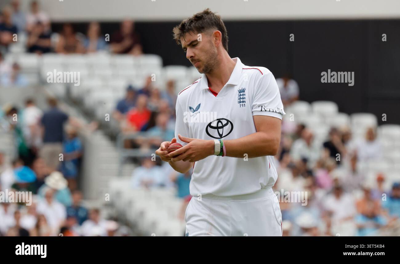London, ENGLAND - England's Josh Tongue (Nottinghamshire) in action ...