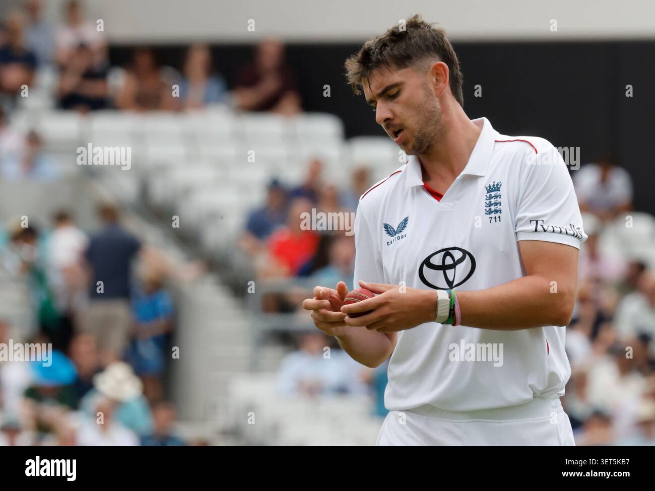 London, ENGLAND - England's Josh Tongue (Nottinghamshire) in action ...