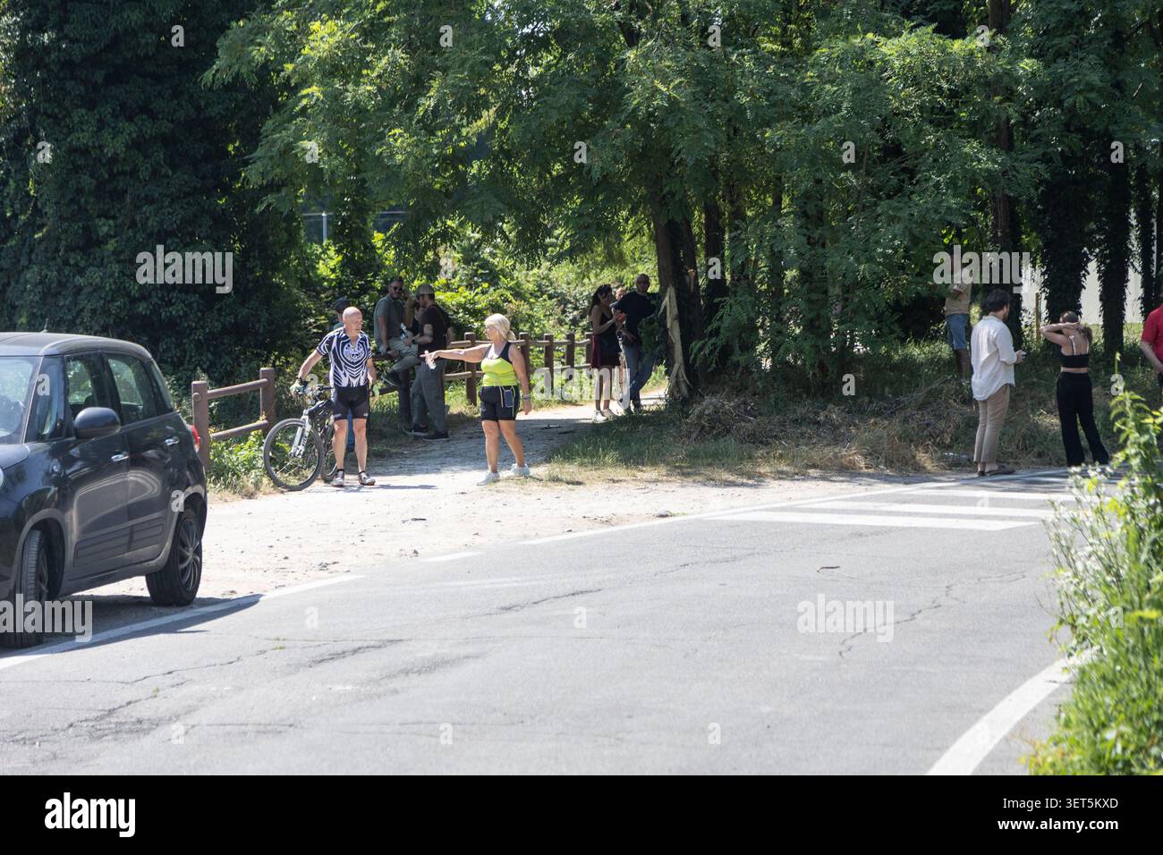 IPA85905931 - Milan, Senago, Villoresi Bike Path, Road to Cesate, June ...
