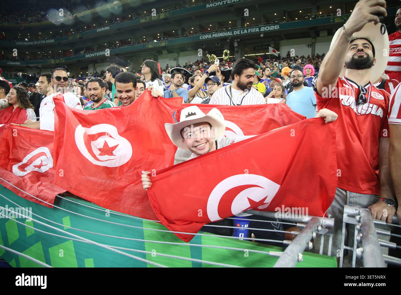 Tunisian fans supporting their national team during the match of FIFA ...