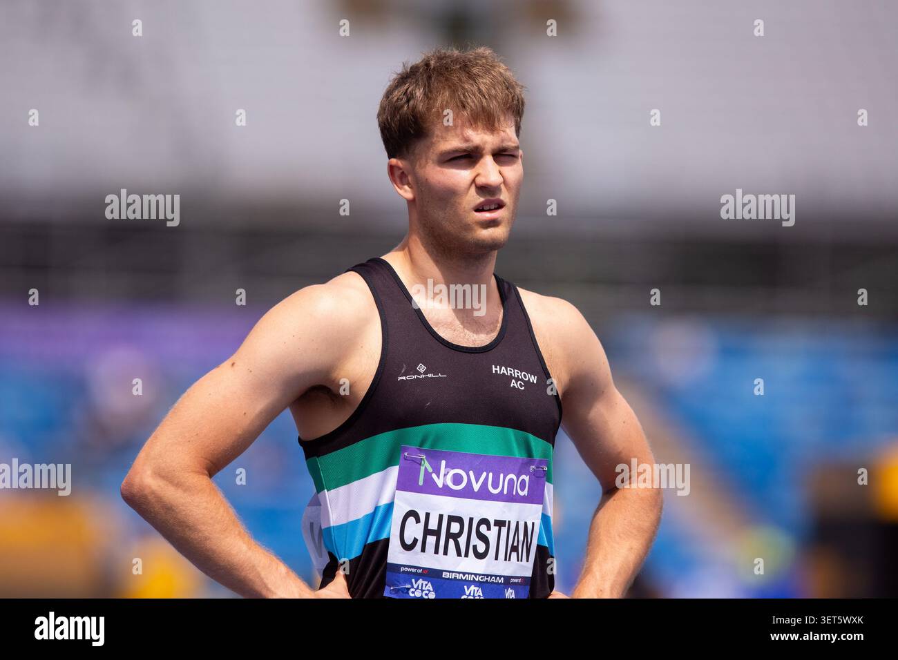 Headshot of Hayden Christian before the Mens 400m Hurdles heats at the ...