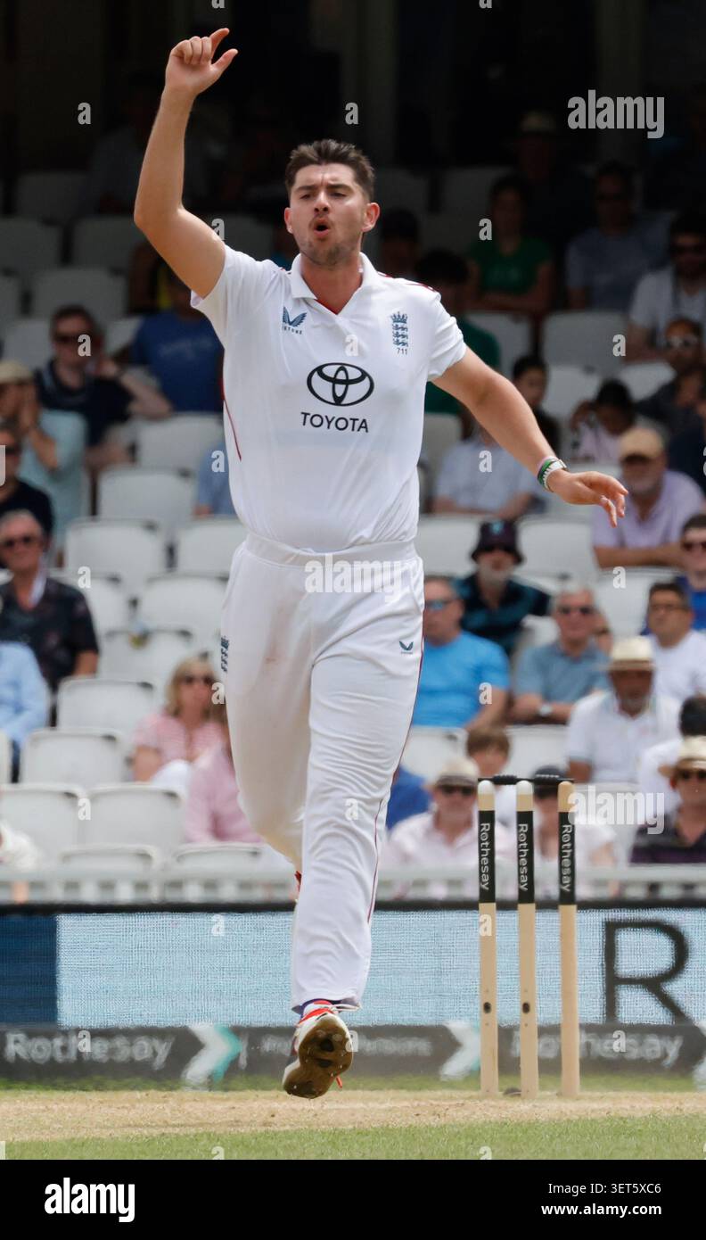 London, ENGLAND -England's Josh Tongue (Nottinghamshire) in action ...
