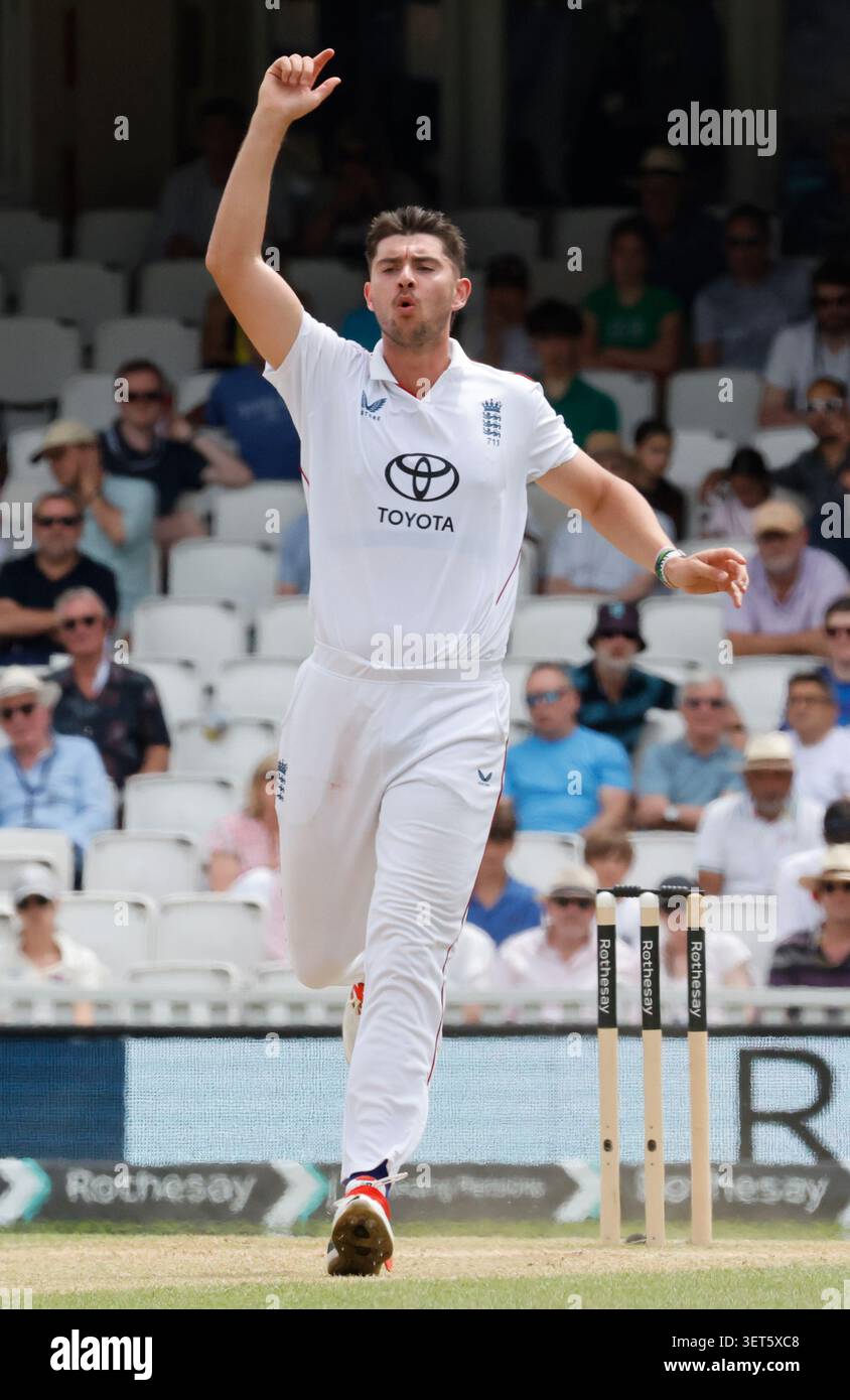 London, ENGLAND -England's Josh Tongue (Nottinghamshire) in action ...