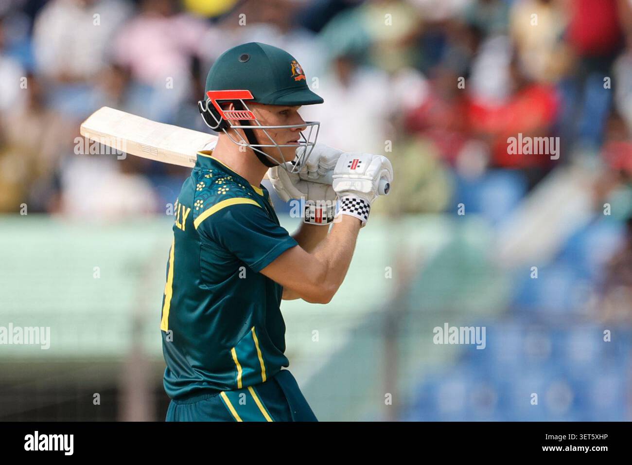 Australia's Cooper Connolly plays a shot during the third T20 ...