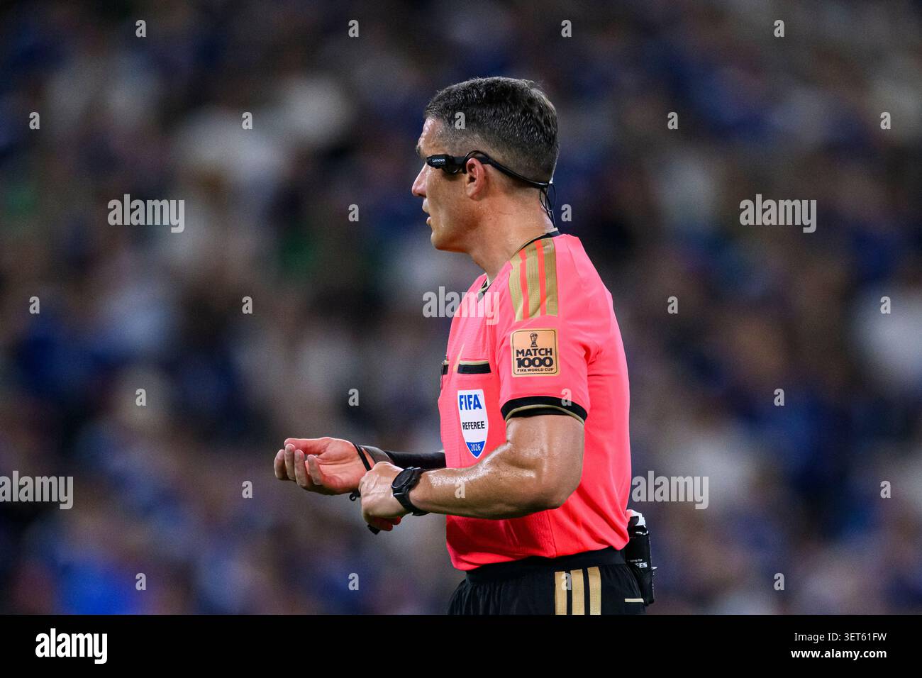 Monterrey, Mexico - June 20: Referee Istvan Kovacs looks on with the ...