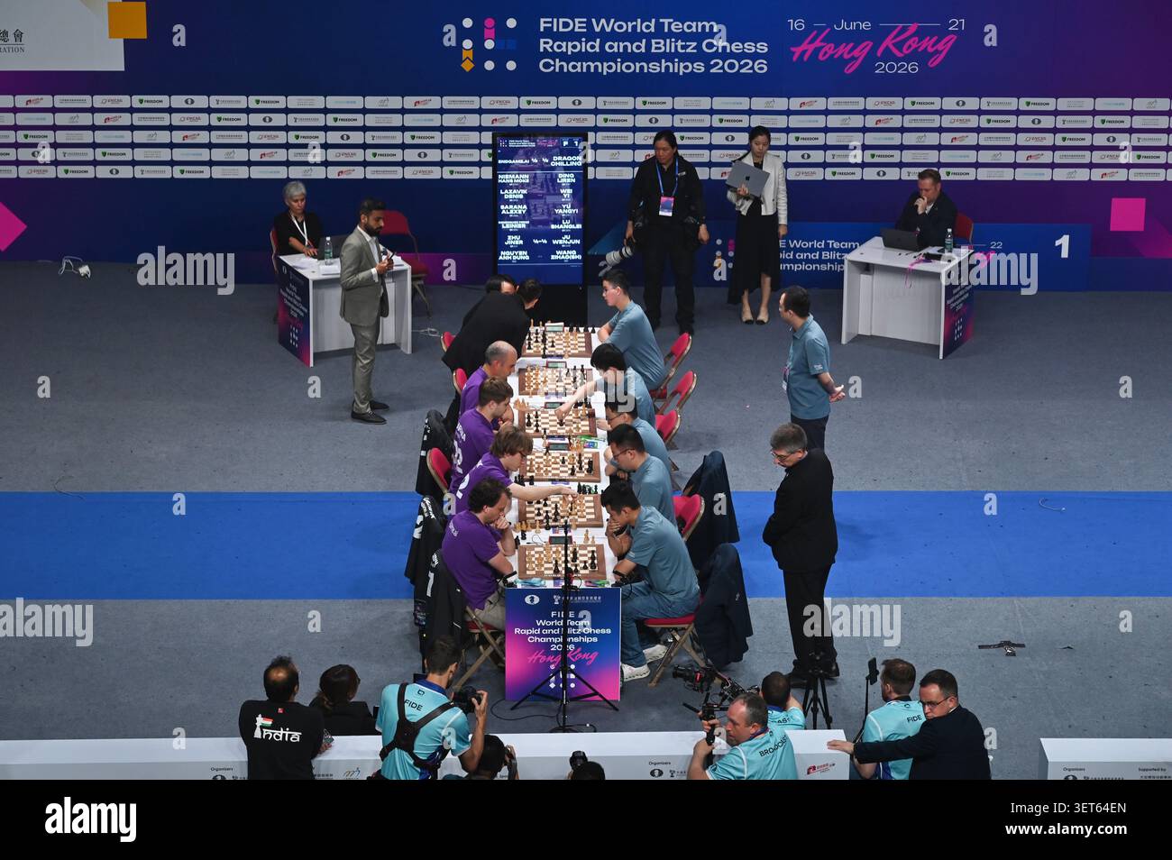 Team Endgame.Ai and team Dragon Chilling battling during Final of FIDE ...