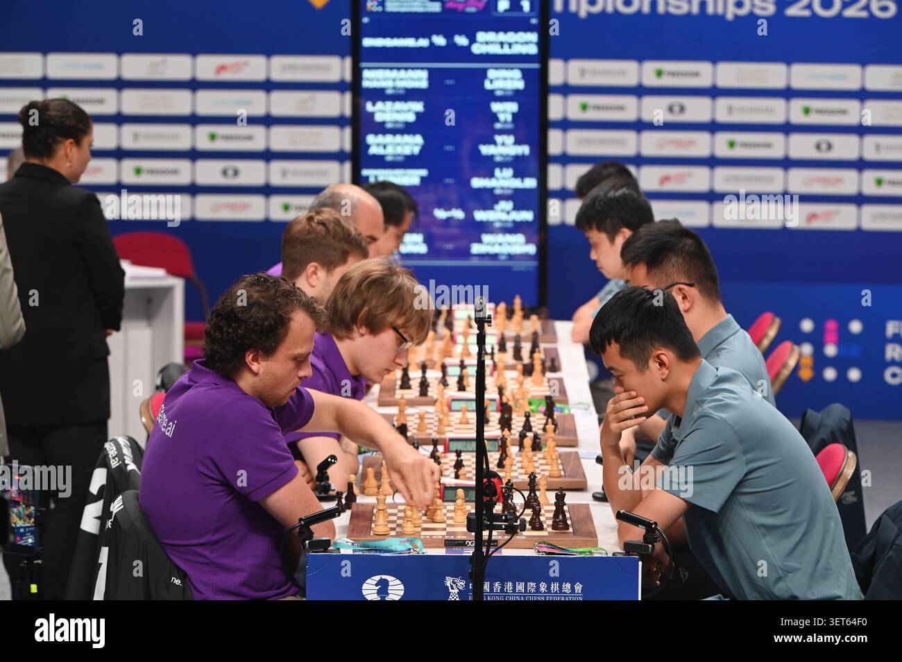 Team Endgame.Ai and team Dragon Chilling battling during Final of FIDE ...