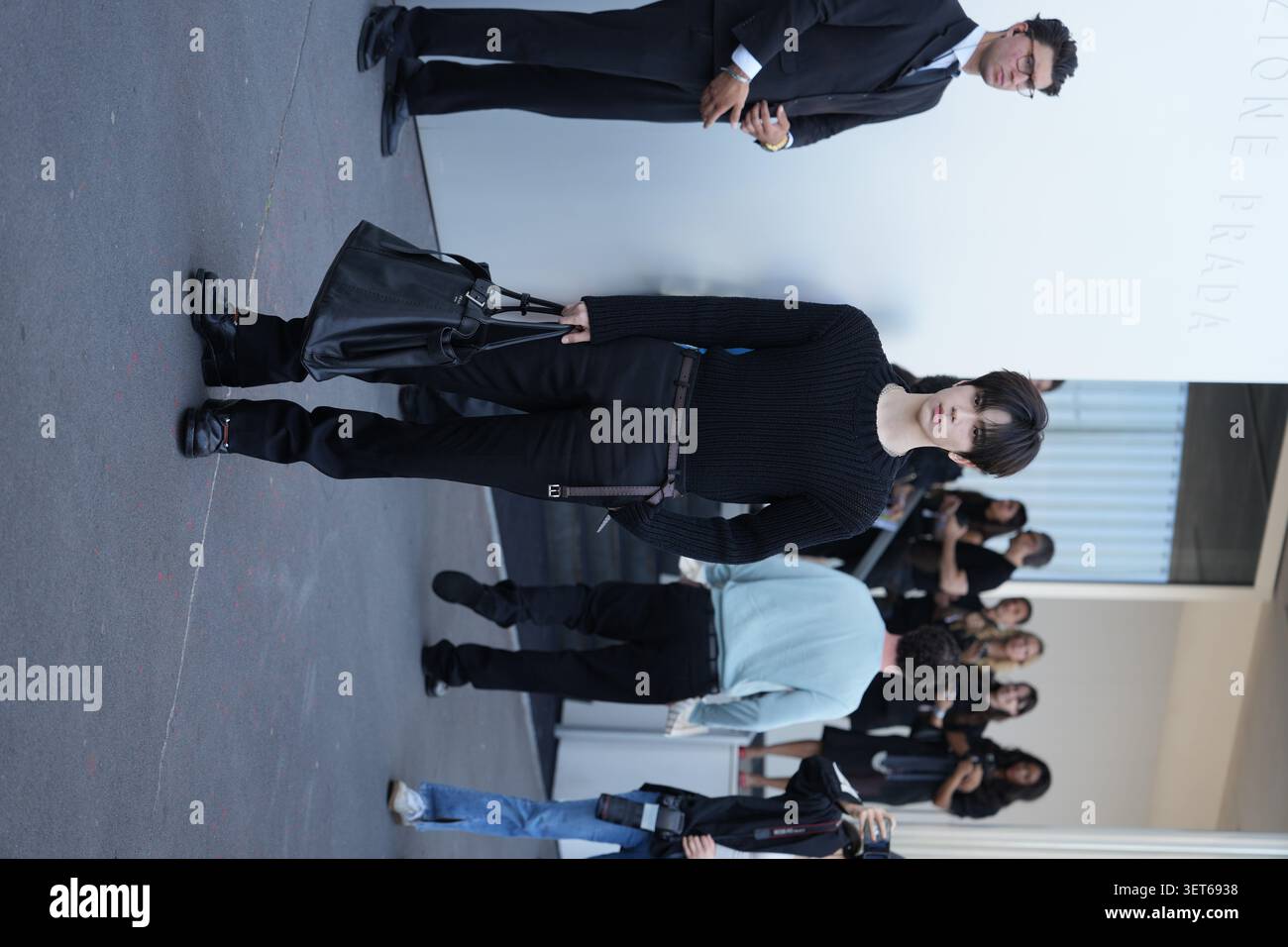Chinese actor Yu Chengen arrives for Prada's Spring/Summer 2027 men's ...