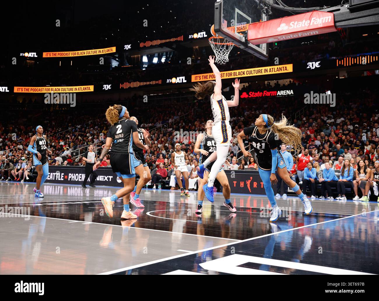 Indiana Fever take on the Atlanta Dream at State Farm Arena in Atlanta ...