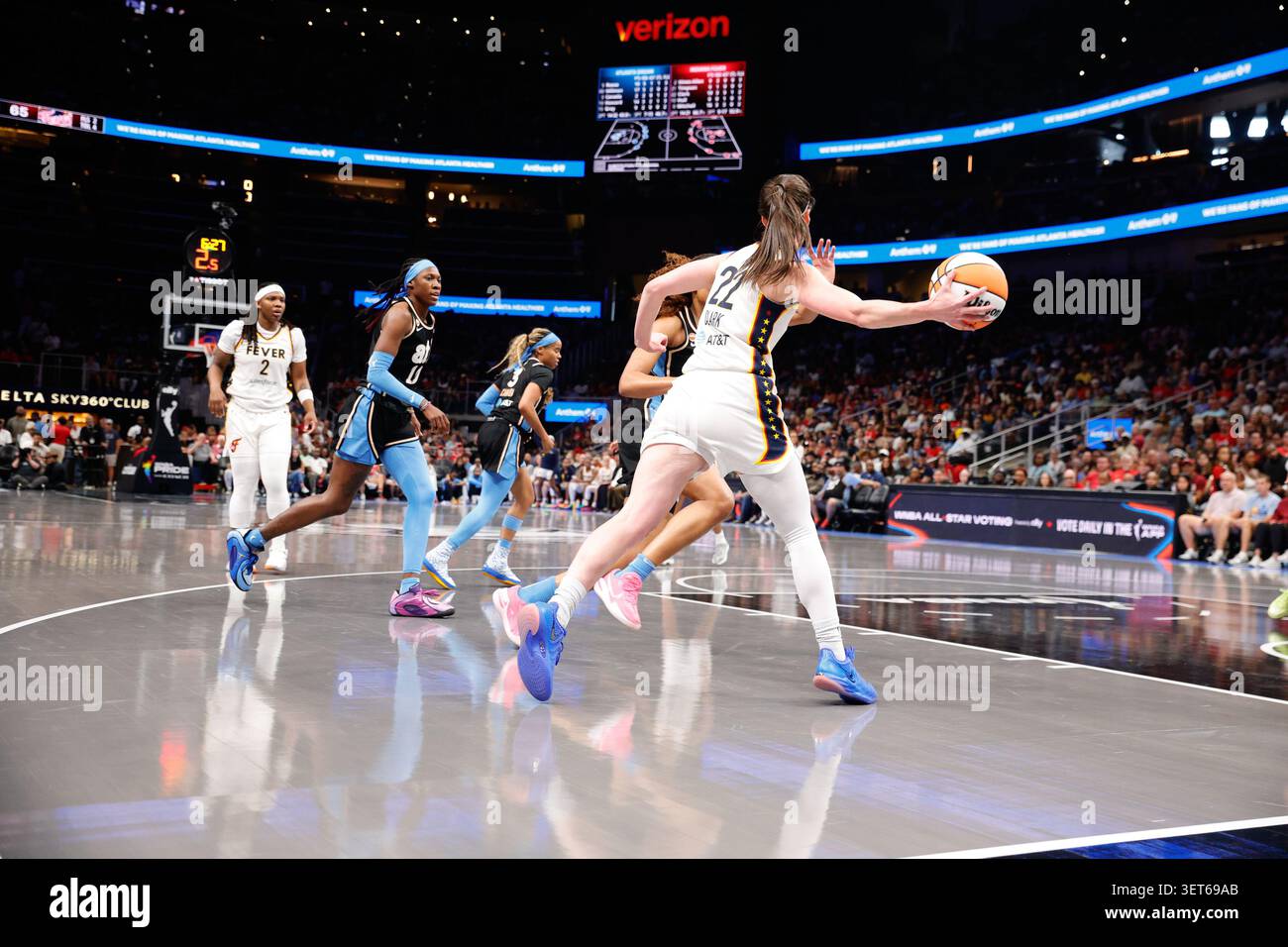 Indiana Fever take on the Atlanta Dream at State Farm Arena in Atlanta ...