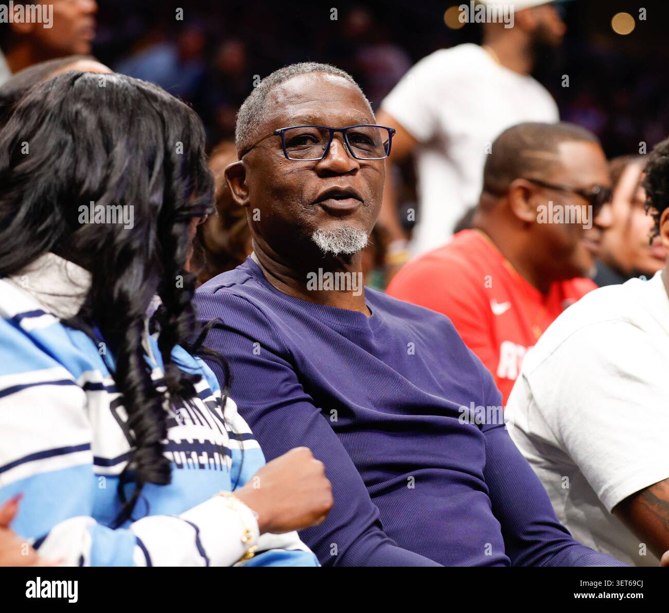 Dominique Wilkins attends the Indiana Fever and Atlanta Dream ...