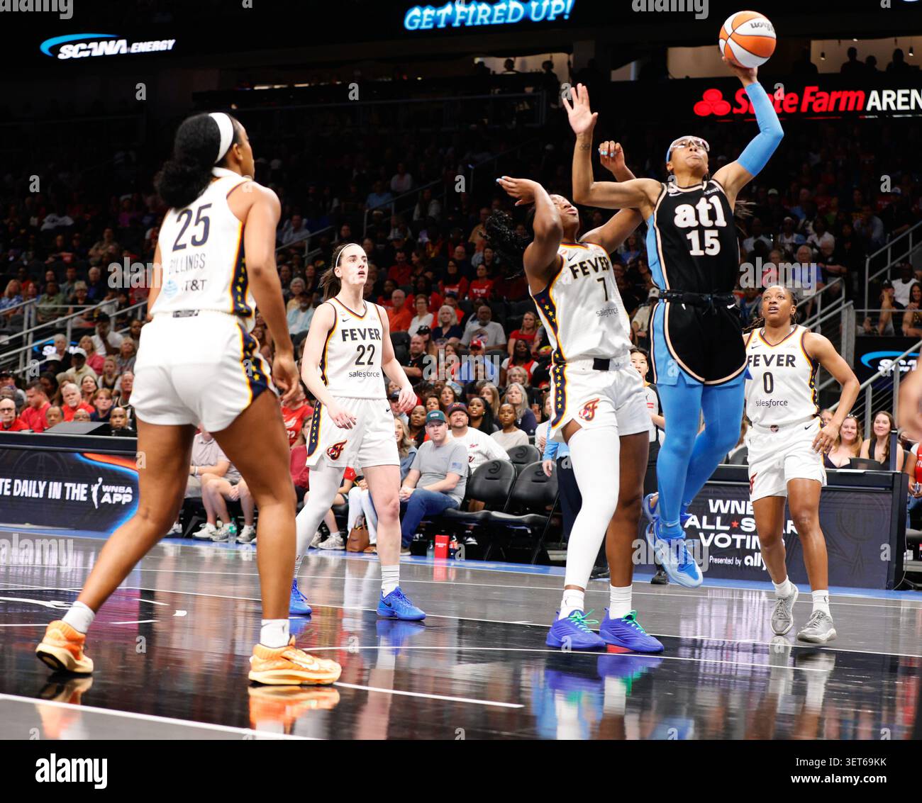 Indiana Fever take on the Atlanta Dream at State Farm Arena in Atlanta ...
