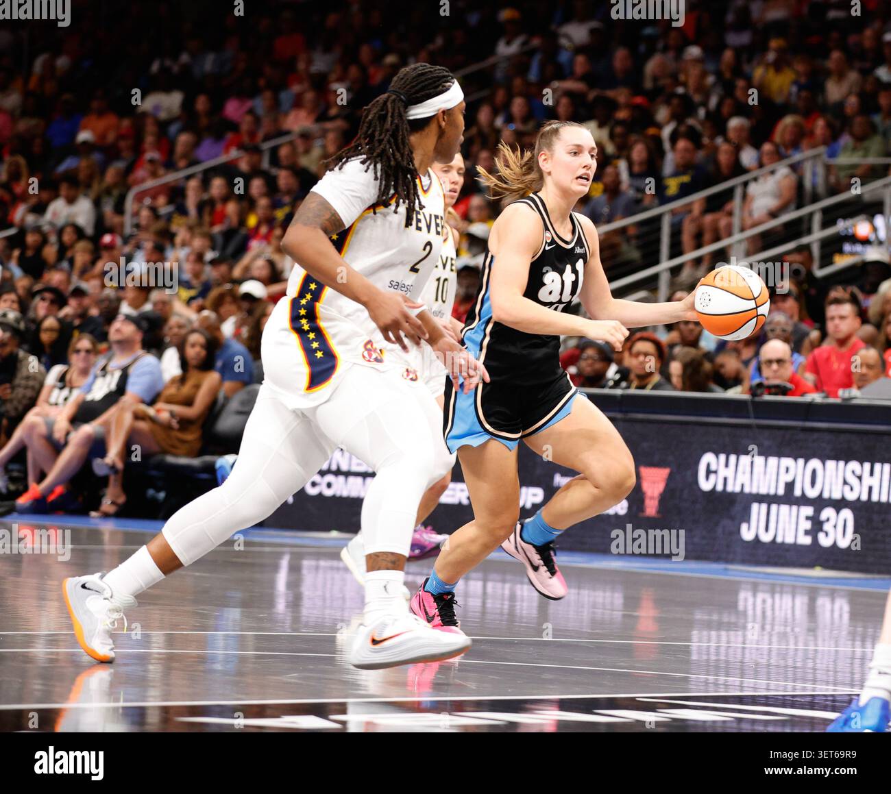 Indiana Fever take on the Atlanta Dream at State Farm Arena in Atlanta ...