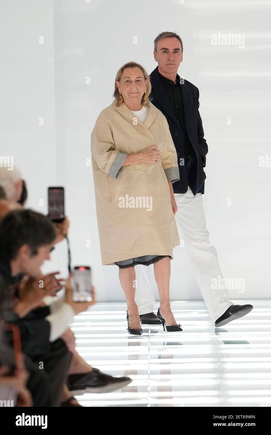 Miuccia Prada and Raf Simons, co-creative directors of Prada ...