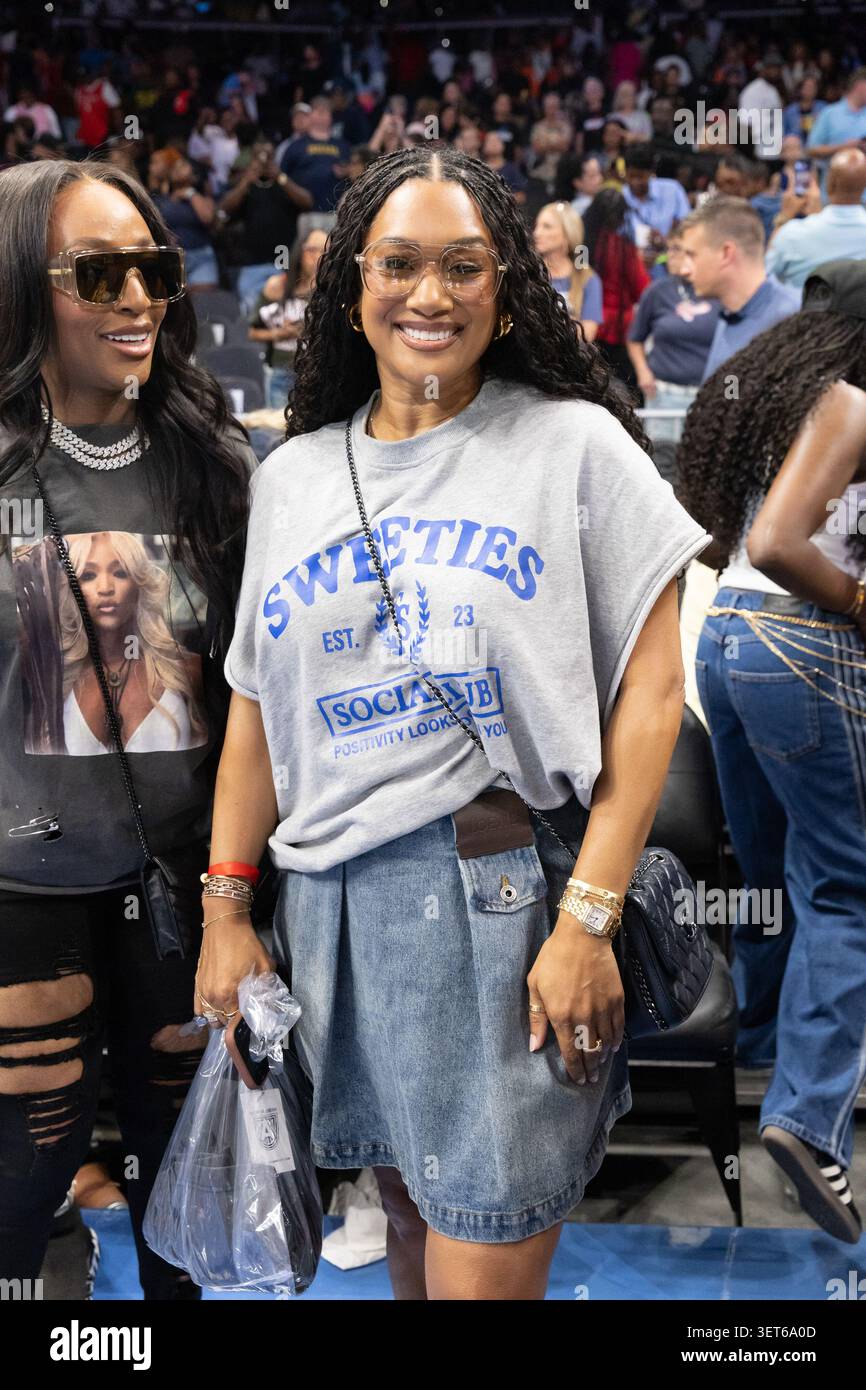 Crystal Renee Hayslett attends the Indiana Fever and Atlanta Dream ...