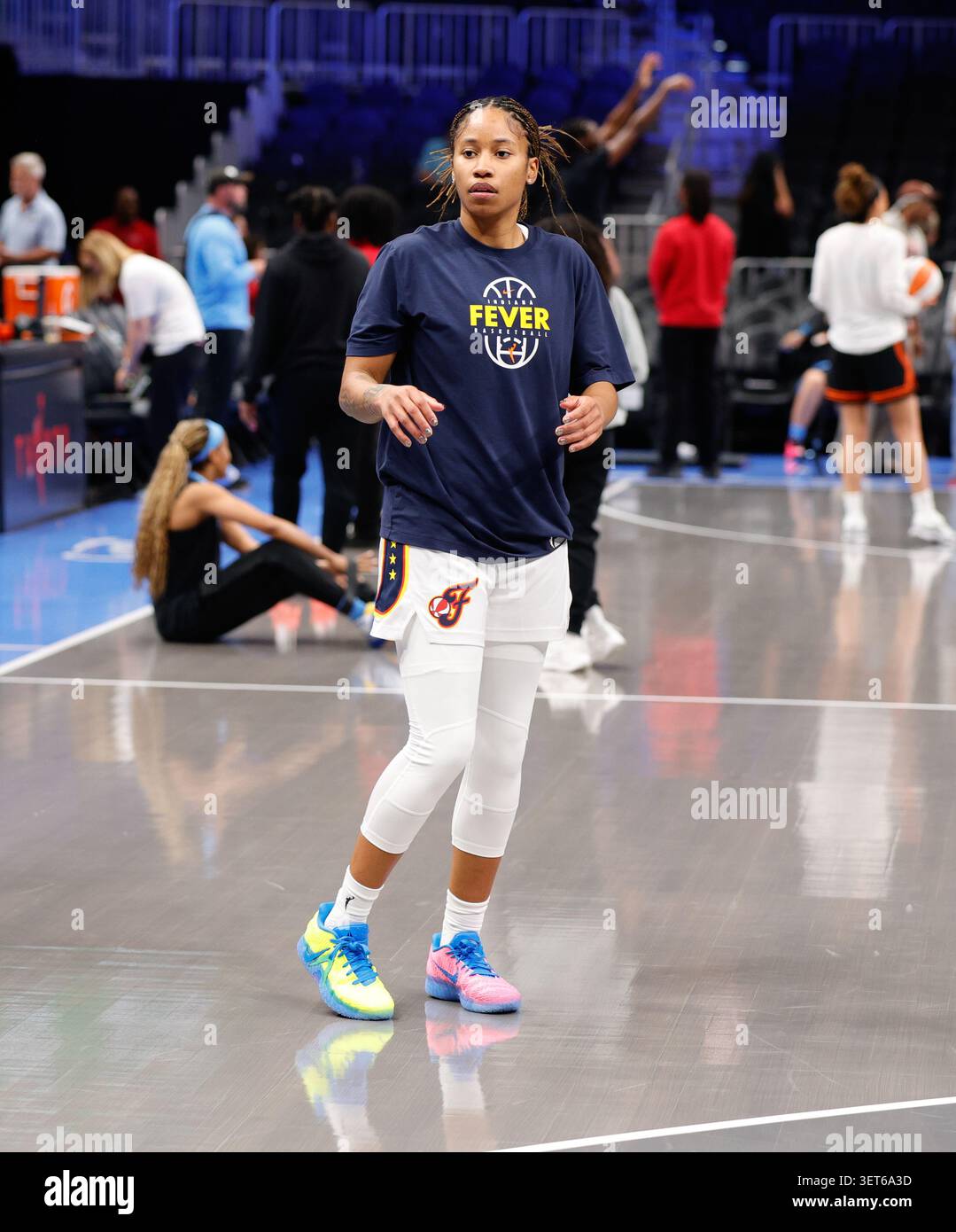 Tyasha Harris #52 and the Indiana Fever take on the Atlanta Dream at ...