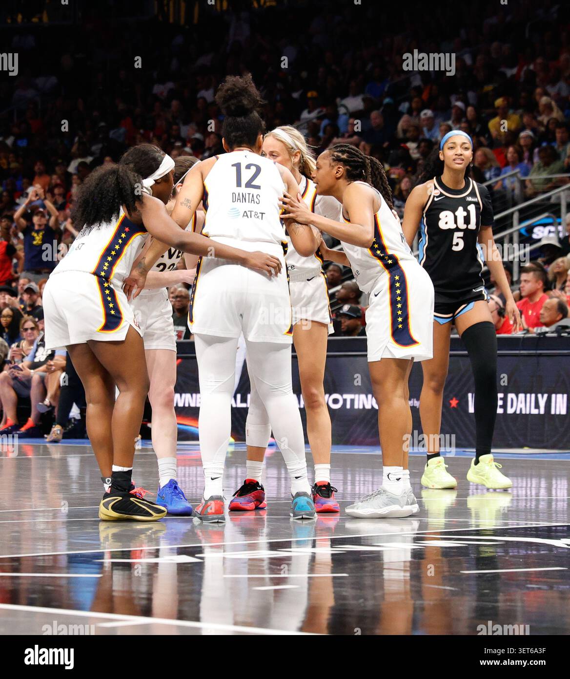 Indiana Fever take on the Atlanta Dream at State Farm Arena in Atlanta ...