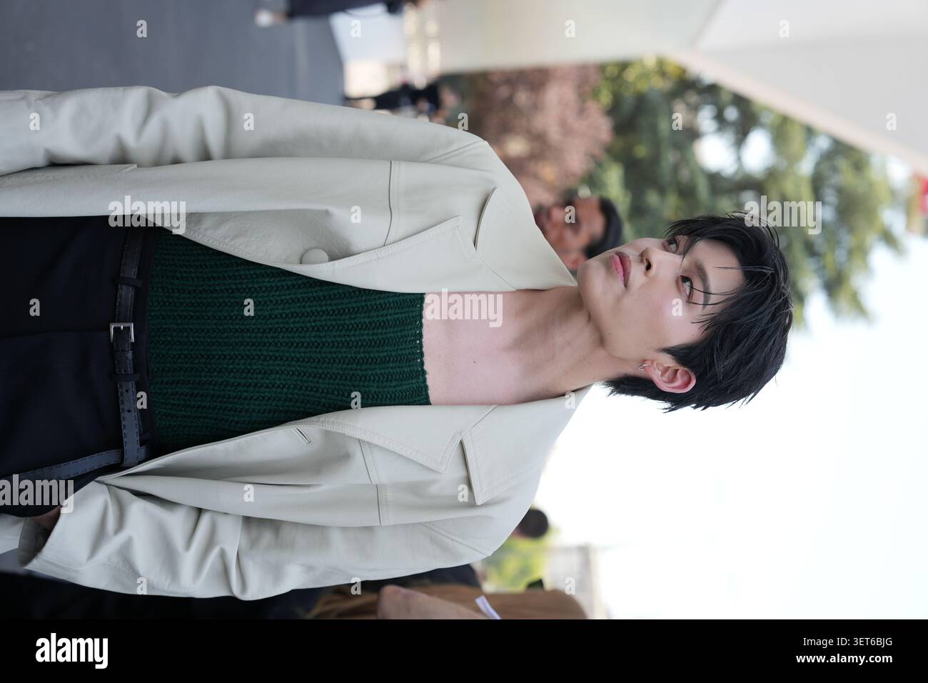 Thai actor Pond Naravit arrives for Prada's Spring/Summer 2027 men's ...