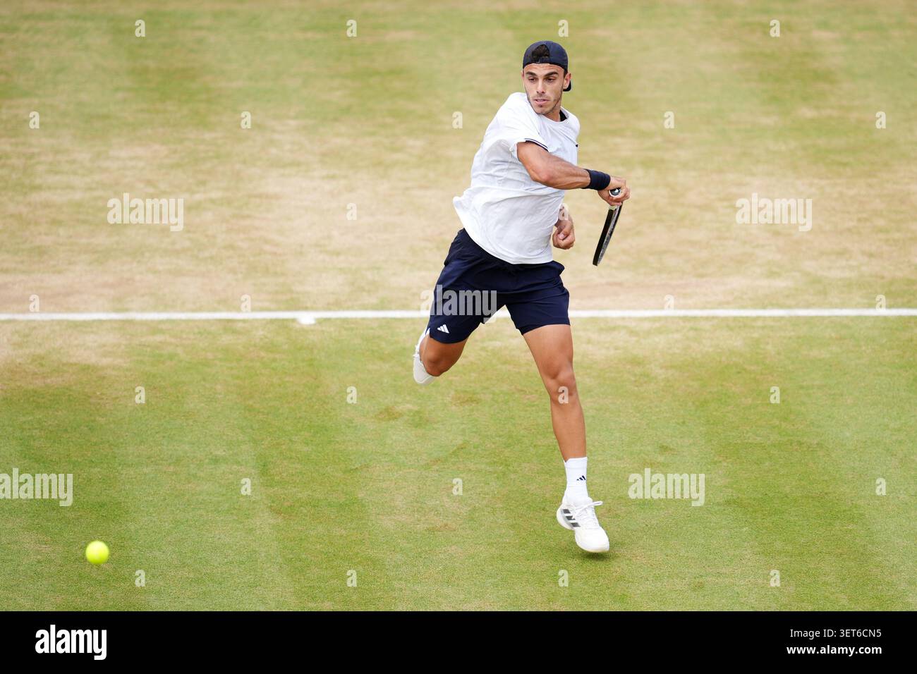 Francisco Cerundolo of Argentina in action against Tommy Paul of the ...