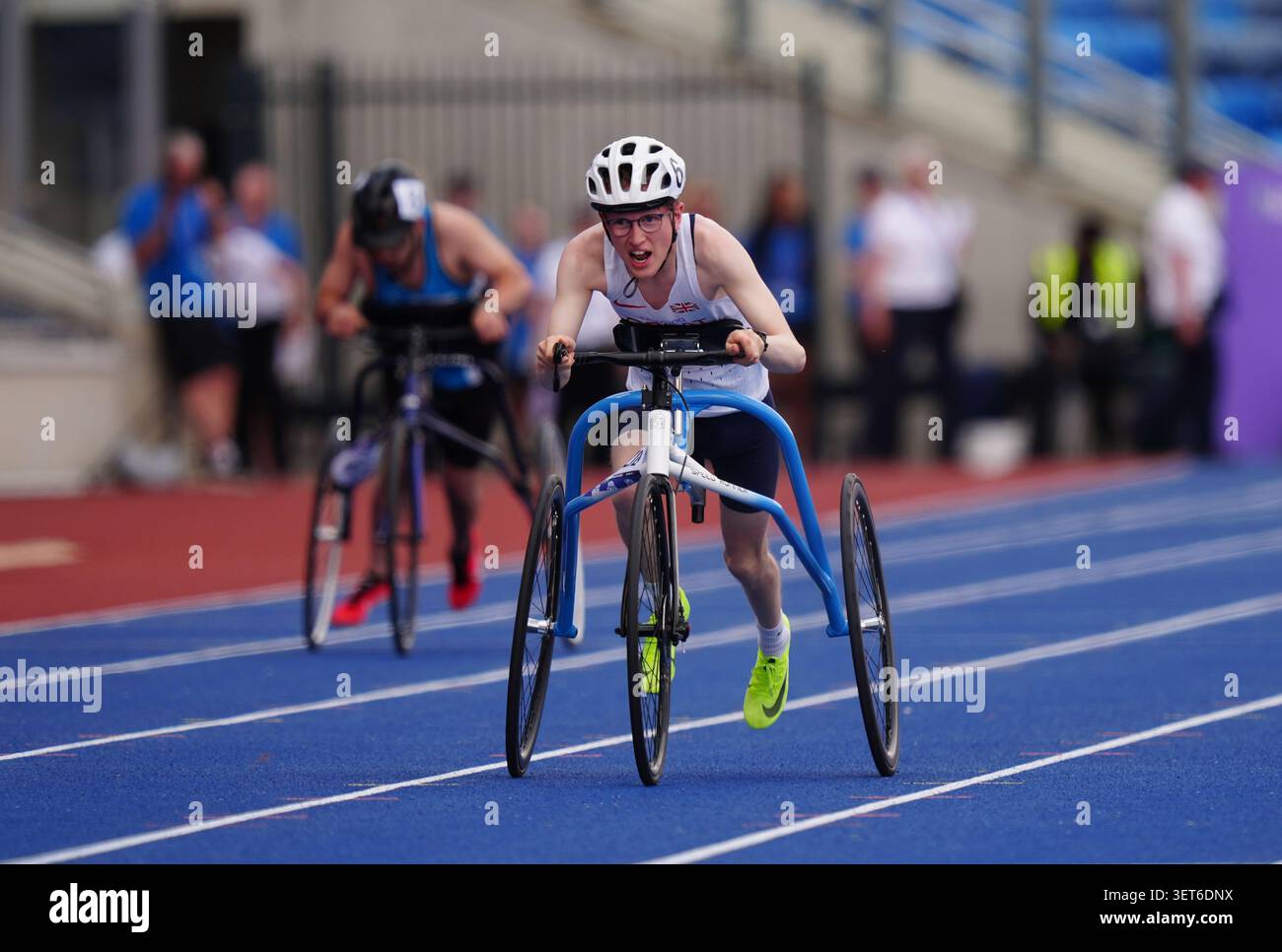 Finlay Menzies competes in the Men's 100m Frame Rune during day two of ...